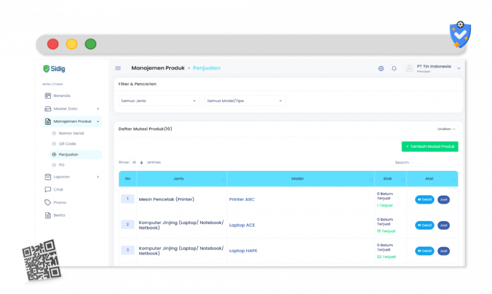 Product Management System - Sidig